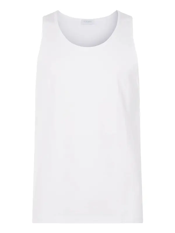 Sunspel Superfine Cotton Vest - White