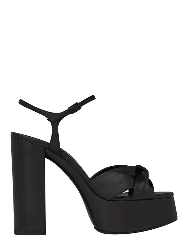 Saint Laurent Leather Bianca Sandals 85 - Black