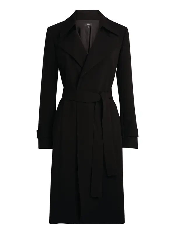 Theory Oaklene Trench Coat - Black