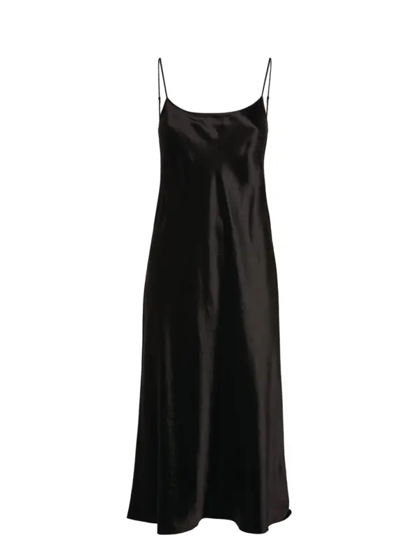 Vince Strappy Slip Midi Dress - Black