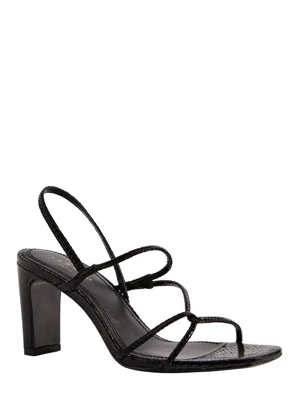 Sandro Leather Strappy Sandals 70 - Black