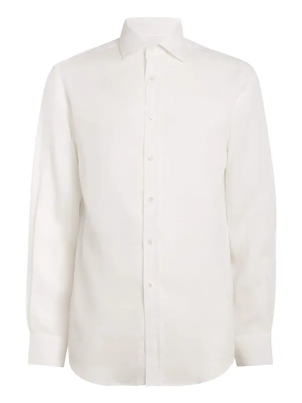 Ralph Lauren Purple Label Linen Serengeti Shirt - White