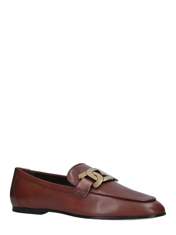TOD'S Chain-bit Loafers - Brown