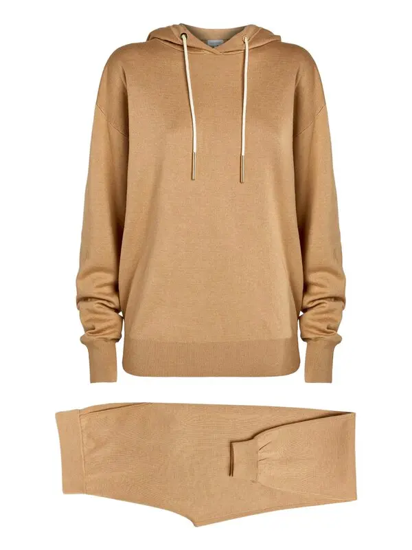 Olivia Von Halle Gia Cashmere Tracksuit - Beige
