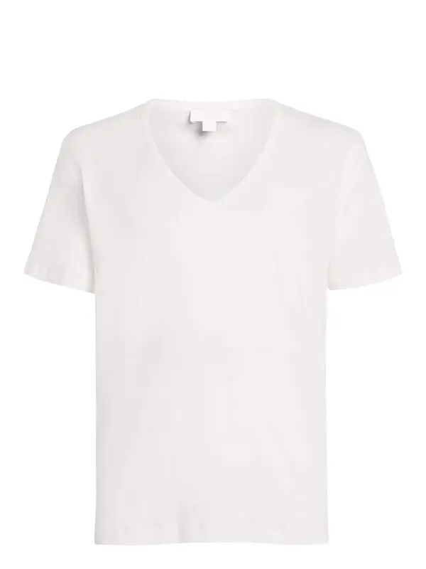 Sunspel Sea Island Cotton V-neck T-shirt - White