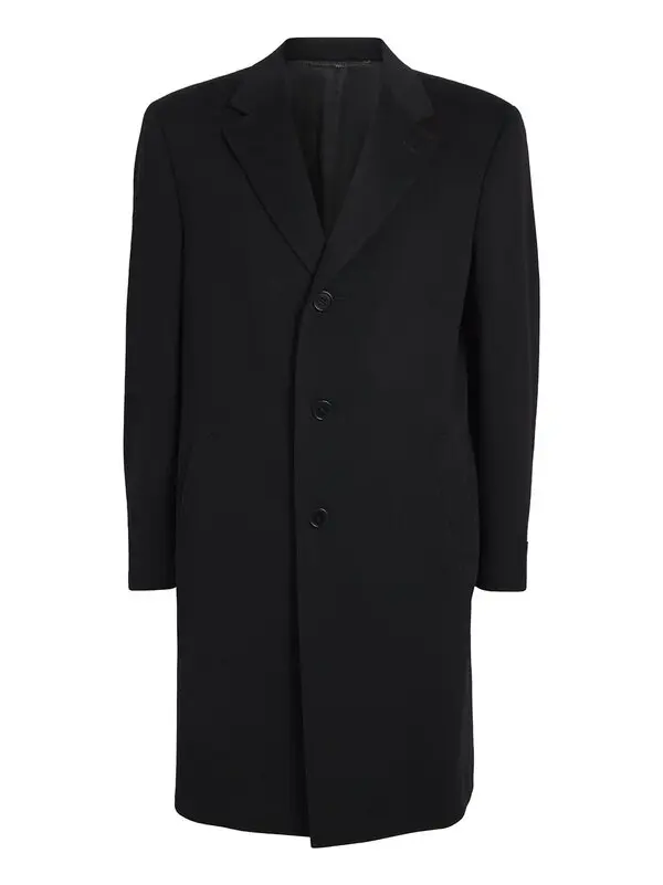 Canali Wool-cashmere Overcoat - Black