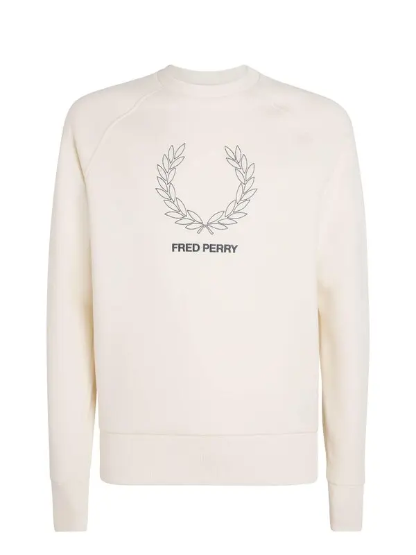 Fred Perry Laurel Wreath Sweatshirt - White