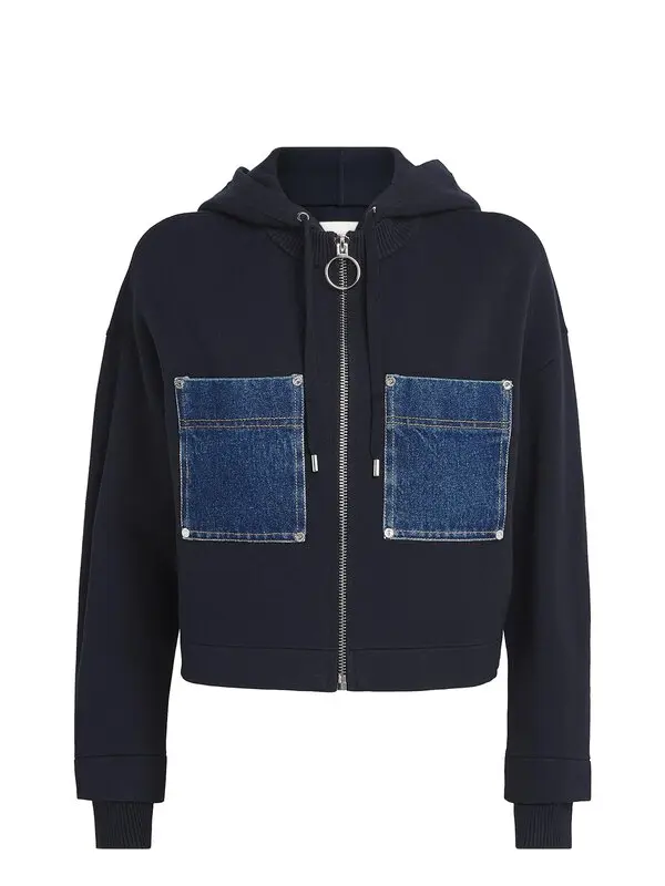 Sandro Zip-up Hoodie - Blue