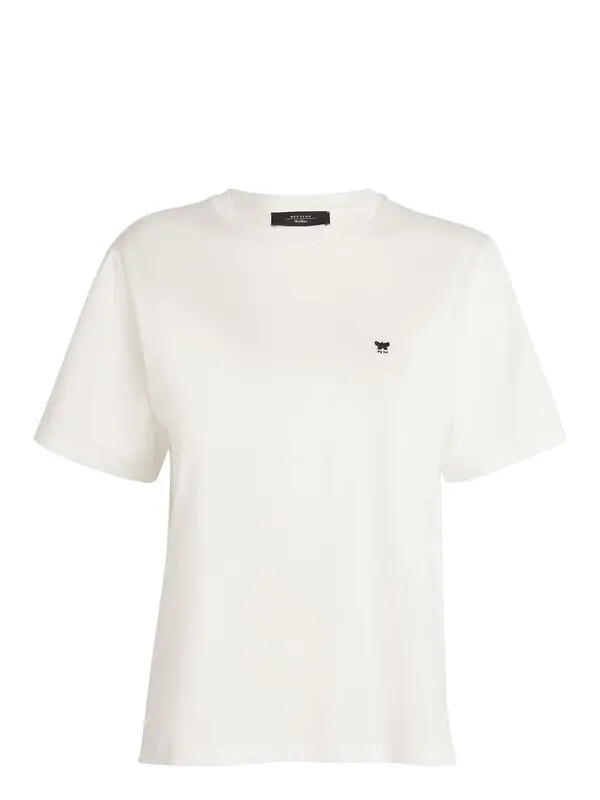 Max Mara Cotton Logo T-shirt - White