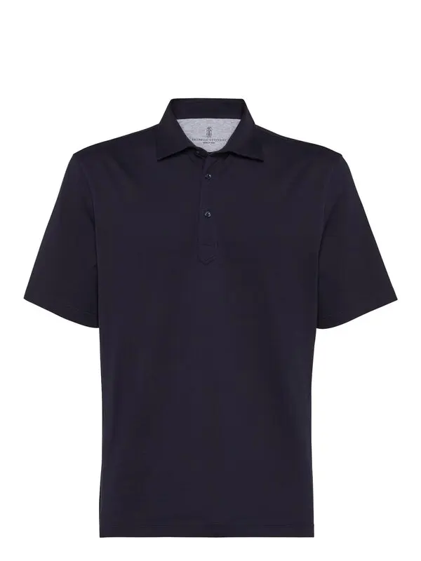 Brunello Cucinelli Cotton Polo Shirt - Blue