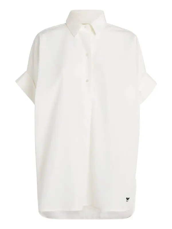 Max Mara Cotton Poplin Top - White