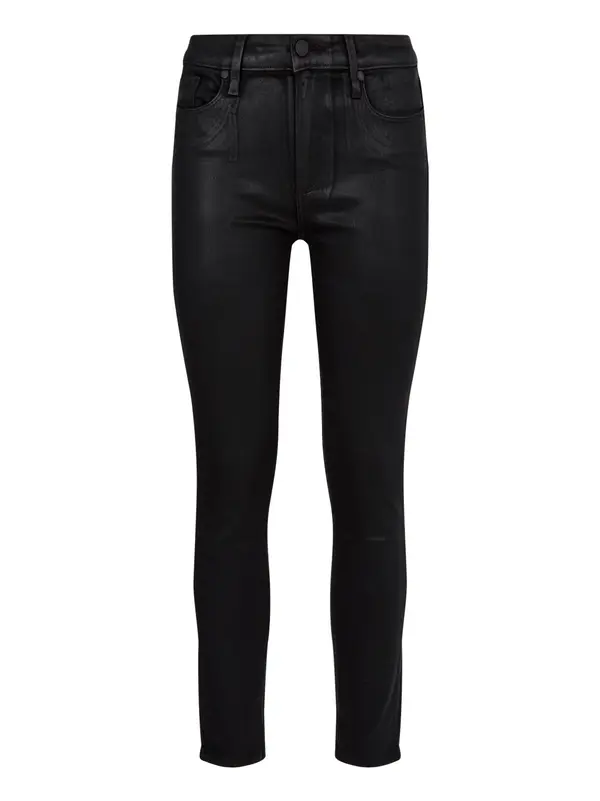 Paige Hoxton Coated Skinny Jeans - Black