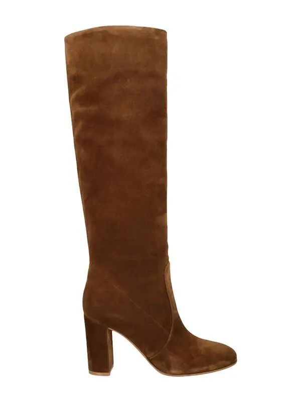GIANVITO ROSSI Suede Glen Knee-high Boots 85 - Beige
