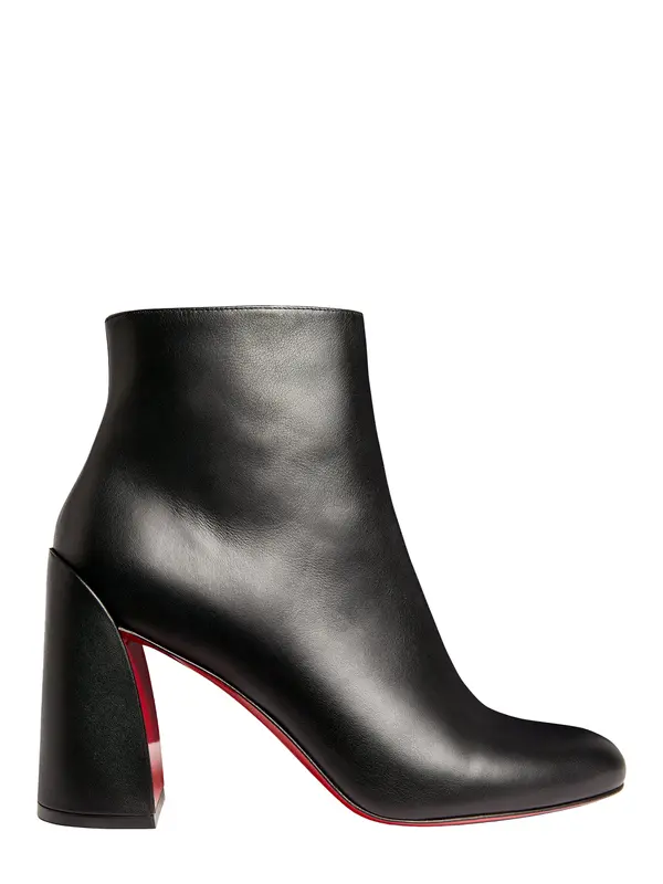 CHRISTIAN LOUBOUTIN Turela 85 Leather Ankle Boots - Black