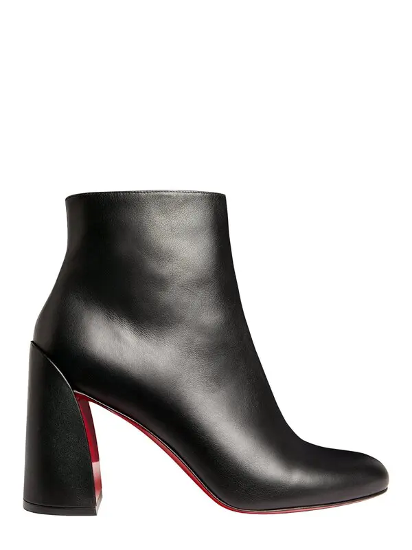 CHRISTIAN LOUBOUTIN Turela 85 Leather Ankle Boots - Black
