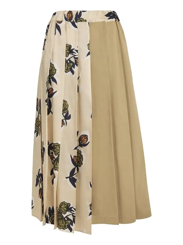 Max Mara Pleated Midi Skirt - Beige