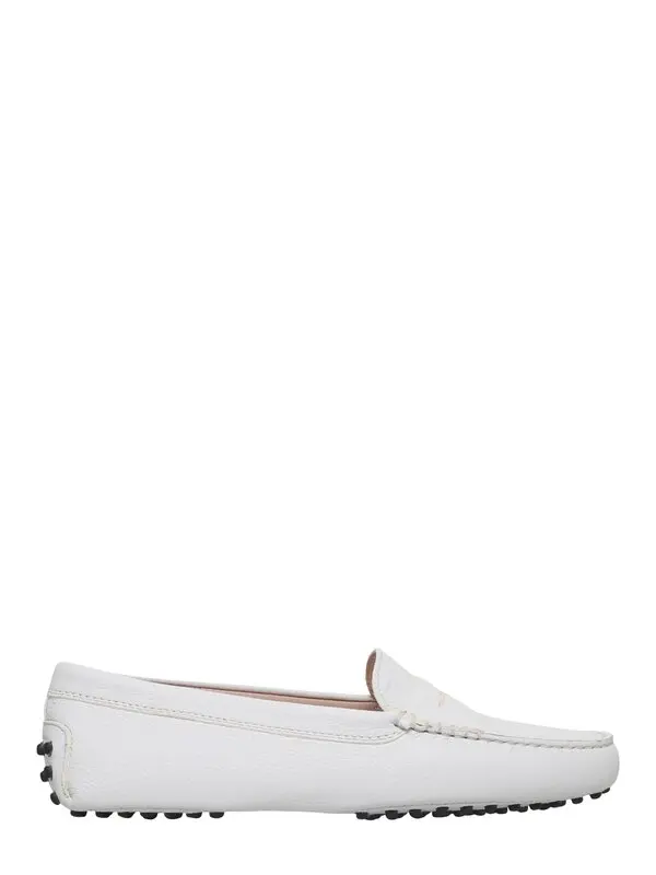 TOD'S Leather Mocassino Loafers - White