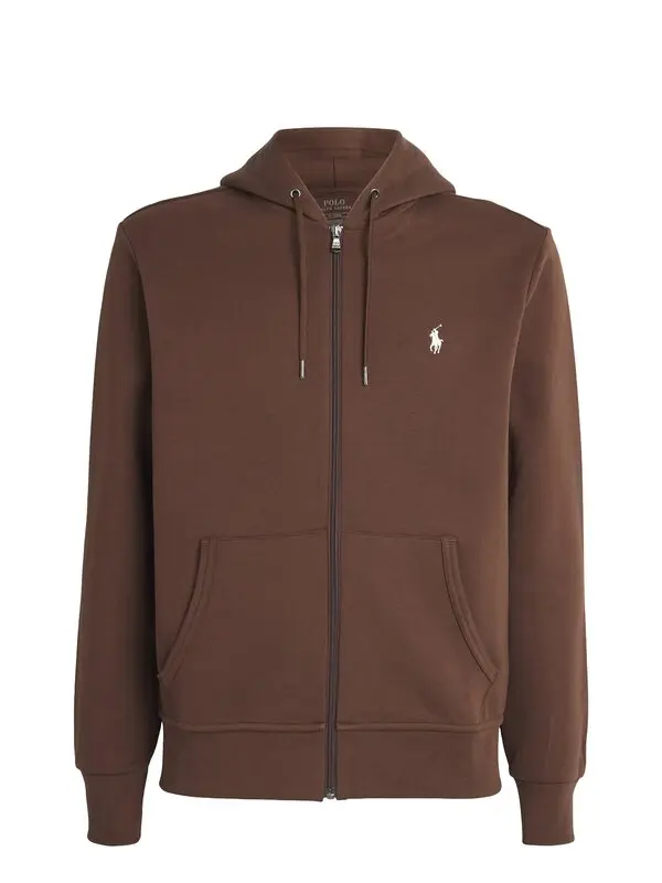 Ralph Lauren Polo Pony Zip-up Hoodie - Brown