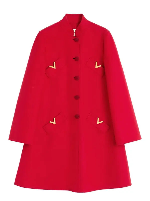 Valentino Garavani Wool-cashmere Coat - Red