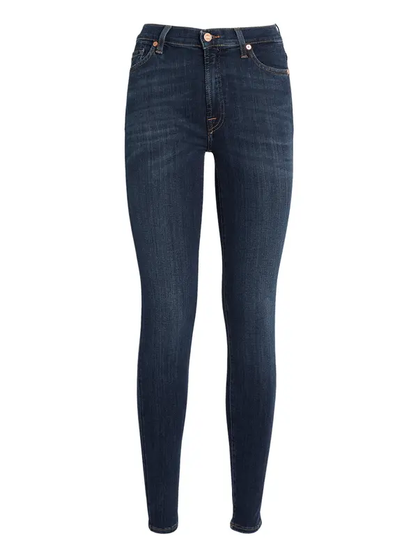 7 For All Mankind Slim Illusion Luxe Skinny Jeans - Blue