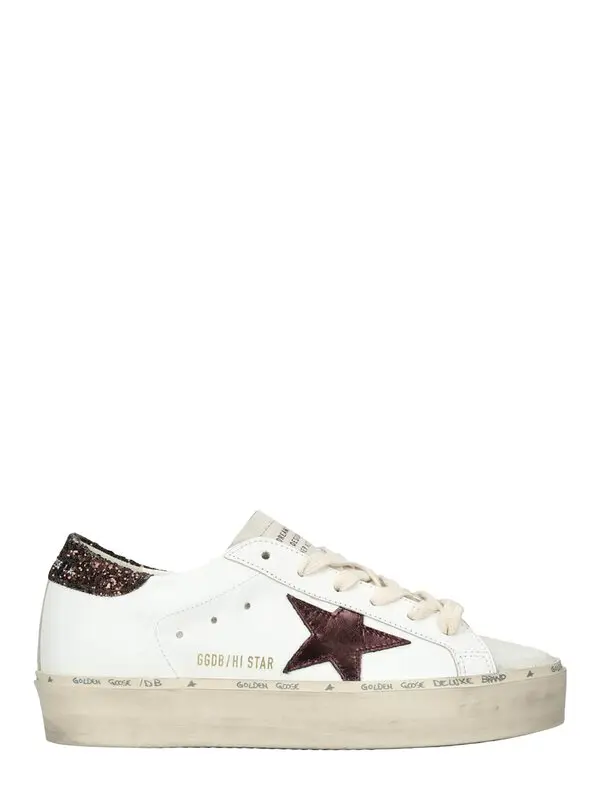 GOLDEN GOOSE Hi Star Leather Sneakers - White