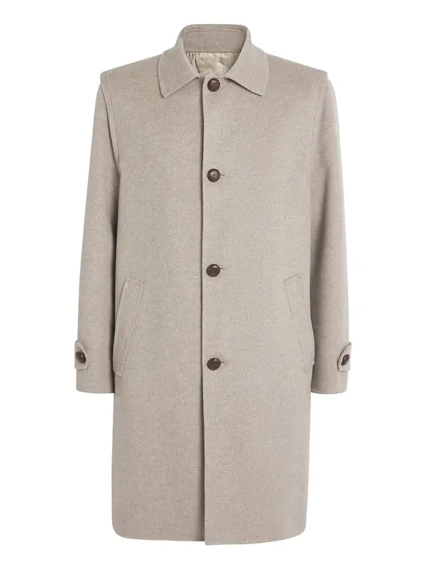Eleventy Cashmere Tailored Overcoat - Green