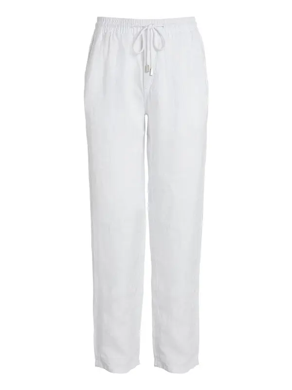 Vilebrequin Linen Drawstring Trousers - White
