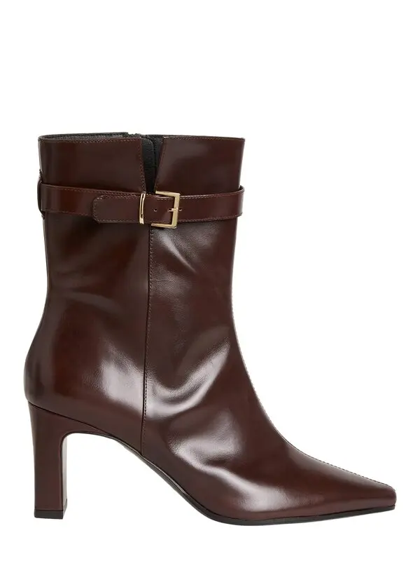 Claudie Pierlot Leather Ankle Boots 70 - Brown
