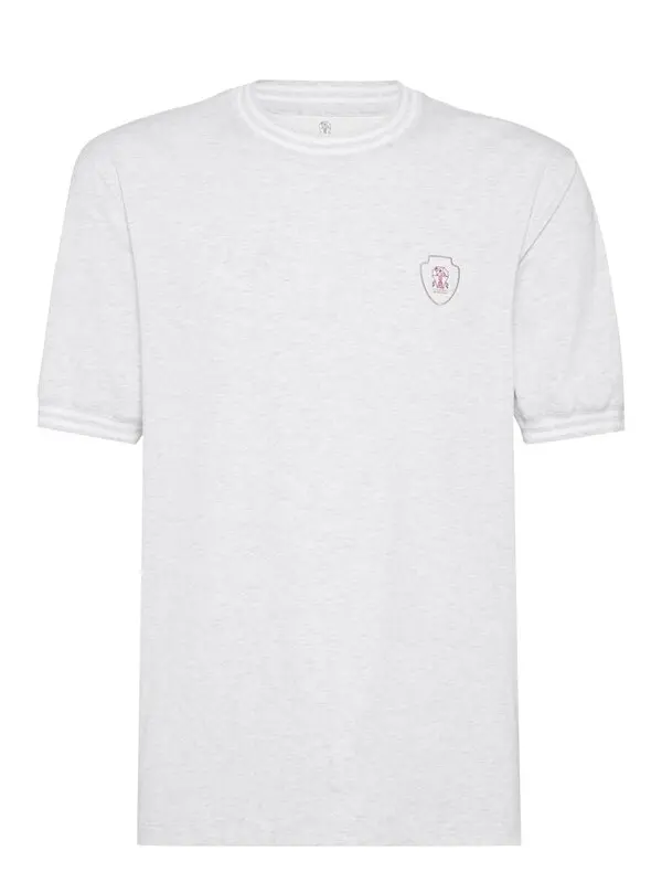 Brunello Cucinelli Cotton Jersey Logo T-shirt - White