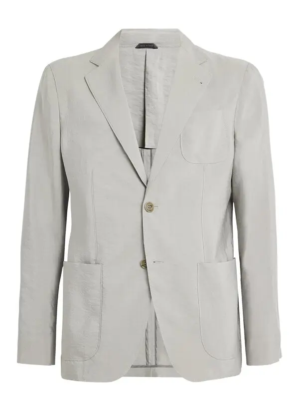 Giorgio Armani Silk-blend Blazer - Green
