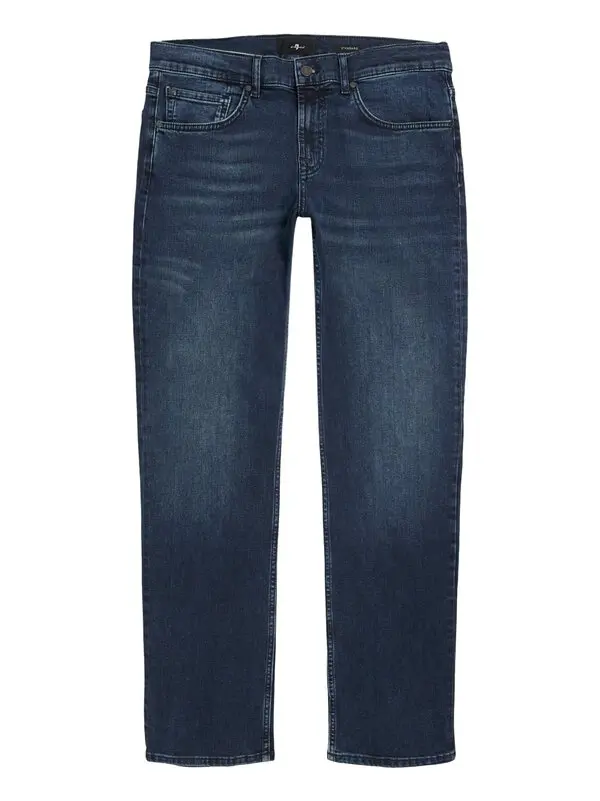 7 For All Mankind Straight Luxe Dark-wash Jeans - Navy