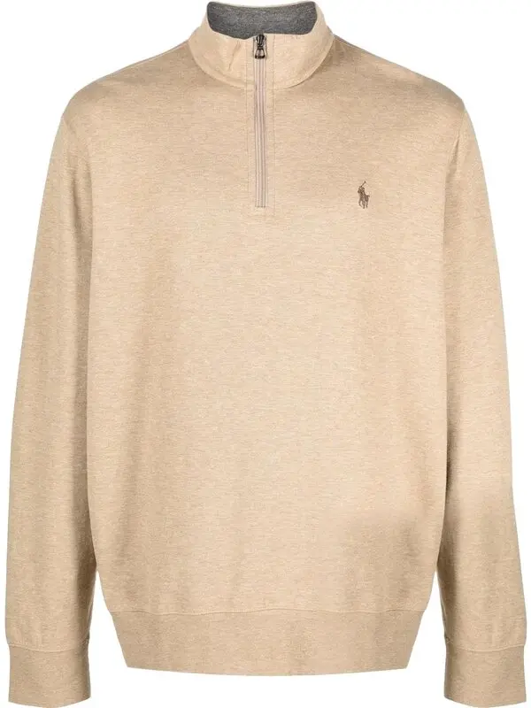 Polo Ralph Lauren Knitted Jumper With Embroidered Pony - Neutrals