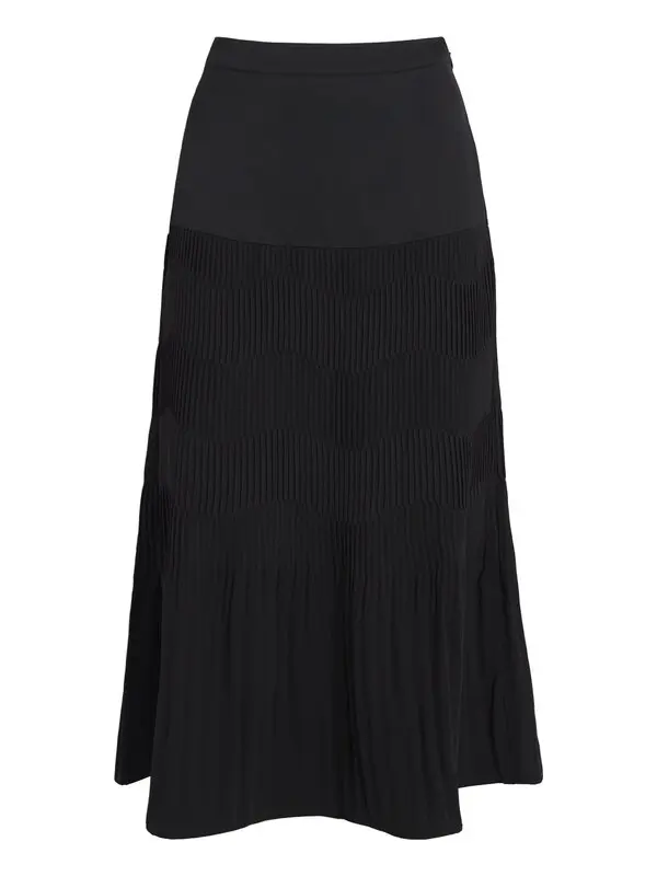 Claudie Pierlot Pleated Midi Skirt - Black