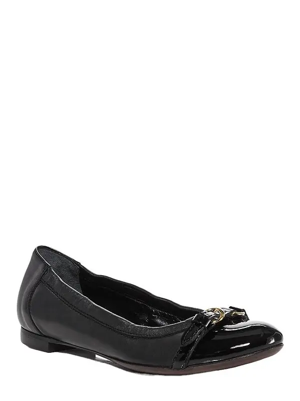 Agl Monika Cap Toe Ballet Flats - Black/gold