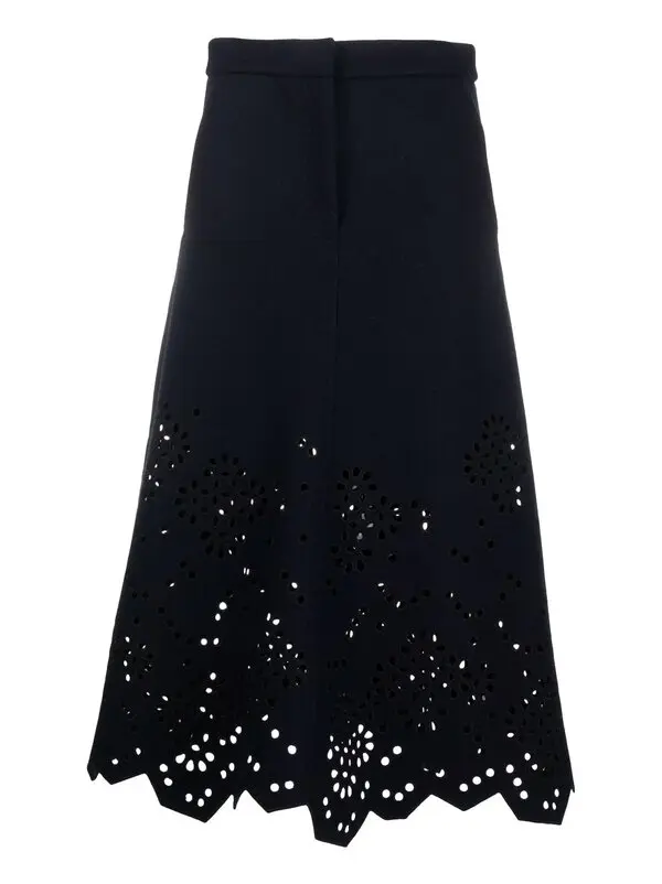 Tibi Cut-out A-line Skirt - Blue