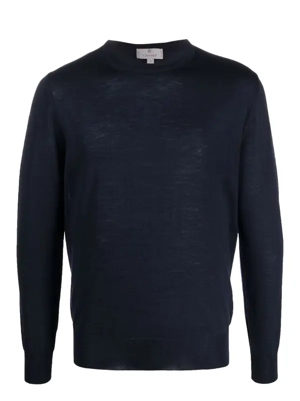 Canali Fine-knit Sweater - Blue