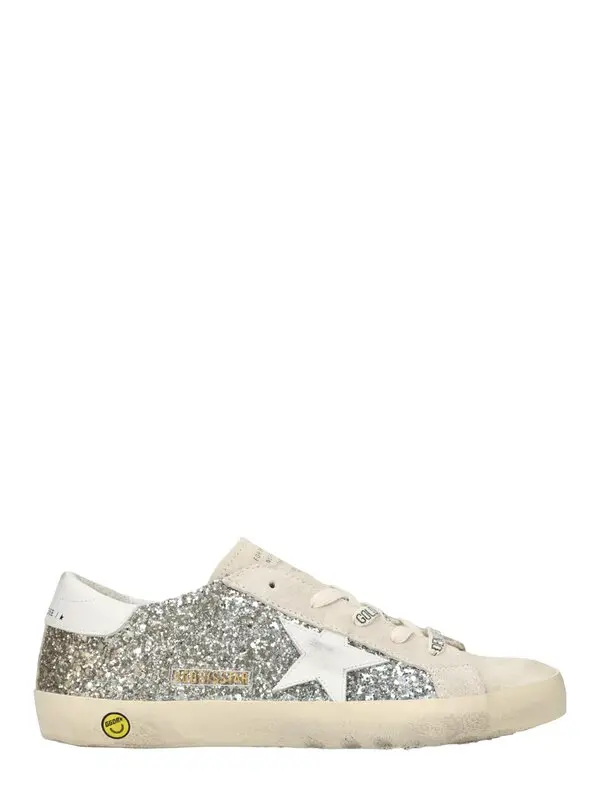 GOLDEN GOOSE Glitter Superstar Sneakers - Gold