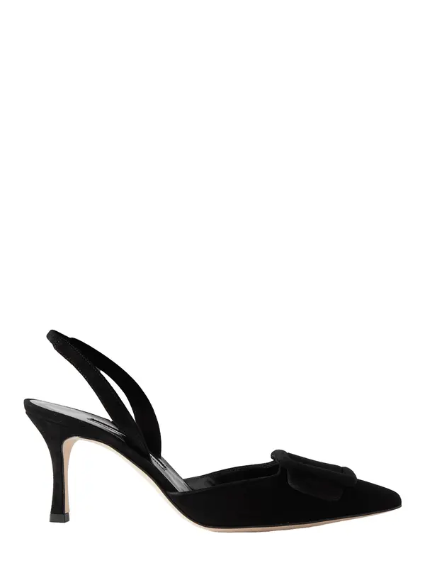 Manolo Blahnik Maysli 70 Buckled Slingback Pumps - Black