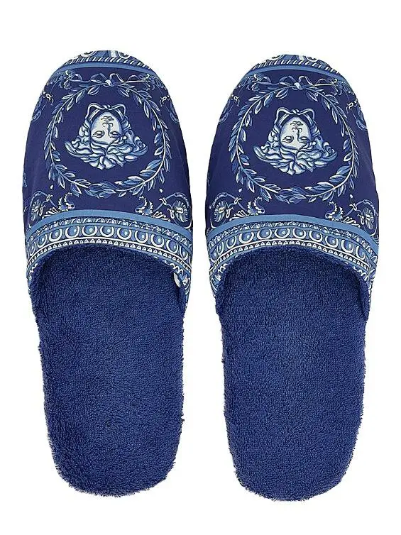 Versace I Heart Baroque Bath Slippers - Sodalite B