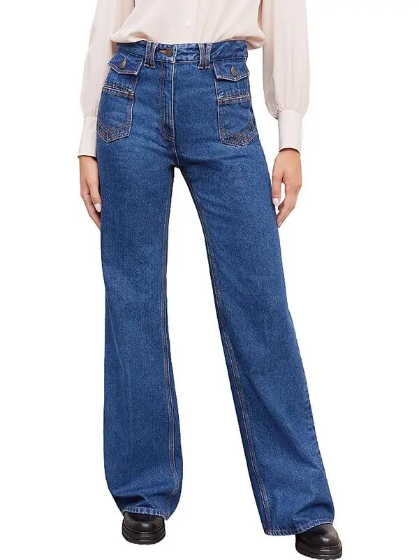 Gerard Darel Anna High-waist Flare Jeans - Blue