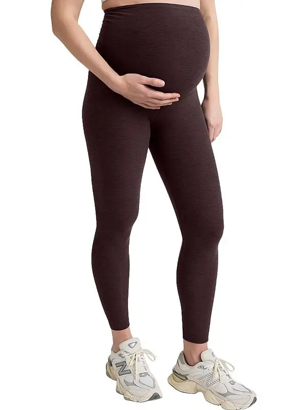 Beyond Yoga Space Dyed Love The Bump Maternity Leggings - Dark Chocolate