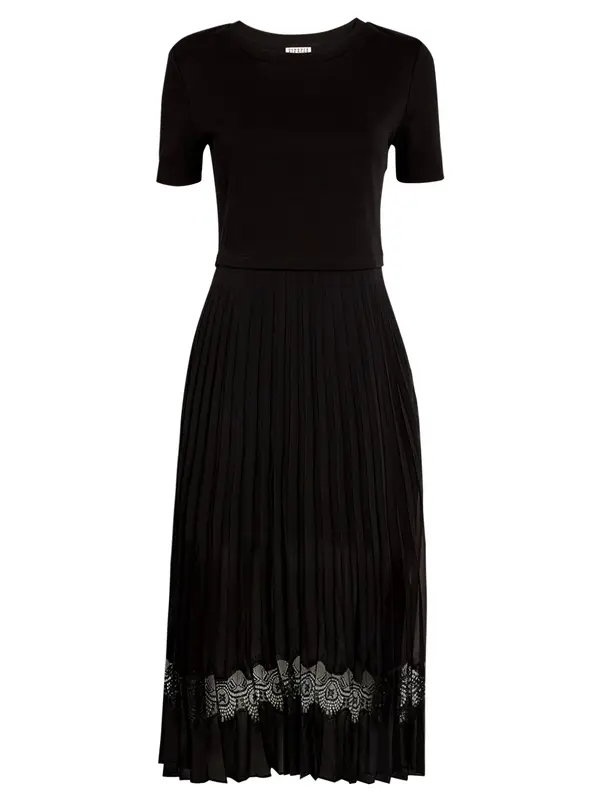 Claudie Pierlot Pleated Midi Dress - Black