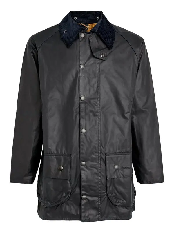 Barbour Waxed Beaufort Jacket - Navy
