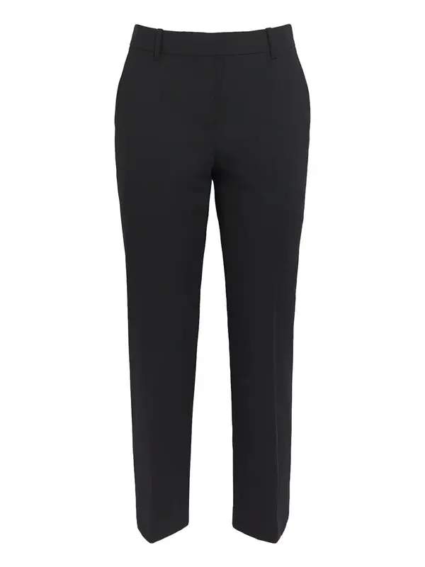 Theory Good Wool Cropped Treeca Trousers - Black