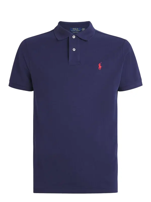 Polo Ralph Lauren Custom-fit Cotton Mesh Polo Shirt - Navy