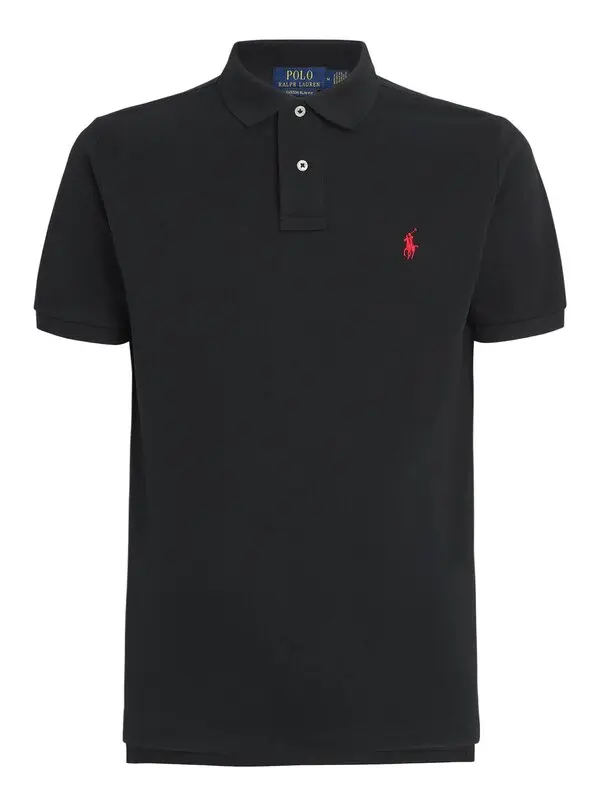 Polo Ralph Lauren Cotton Mesh Custom-fit Polo Shirt - Black