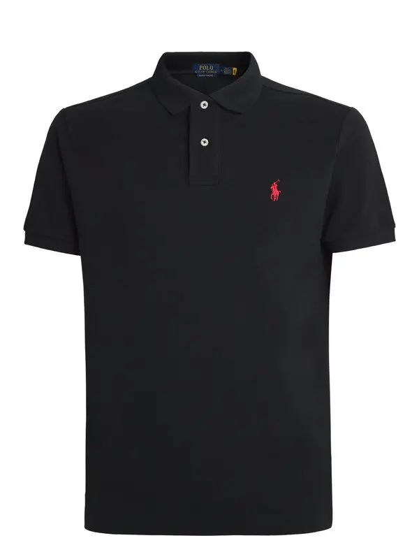 Polo Ralph Lauren Cotton Mesh Custom-fit Polo Shirt - Black