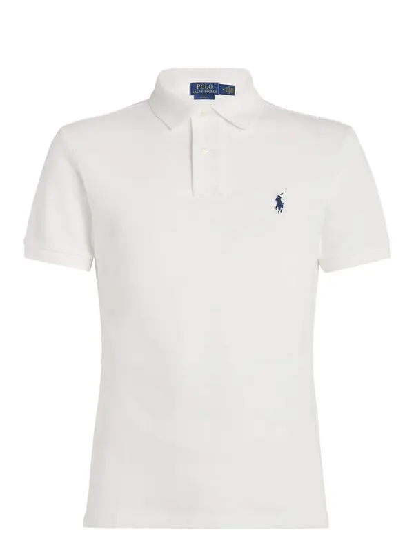 Polo Ralph Lauren Cotton Mesh Slim-fit Polo Shirt - White