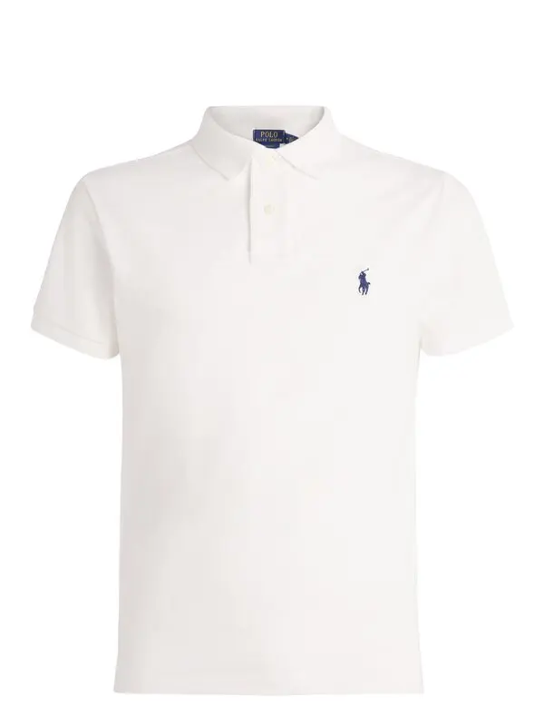 Polo Ralph Lauren Cotton Mesh Slim-fit Polo Shirt - White