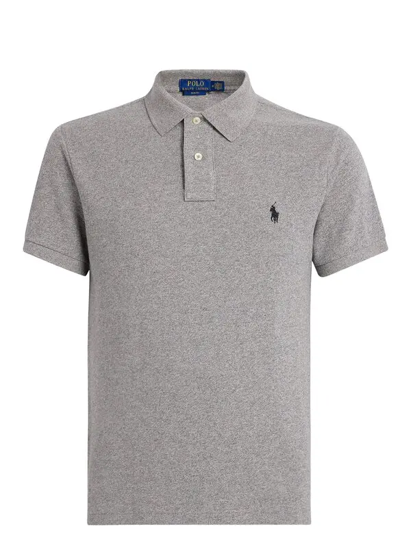 Polo Ralph Lauren Embroidered Logo Polo Shirt - Grey